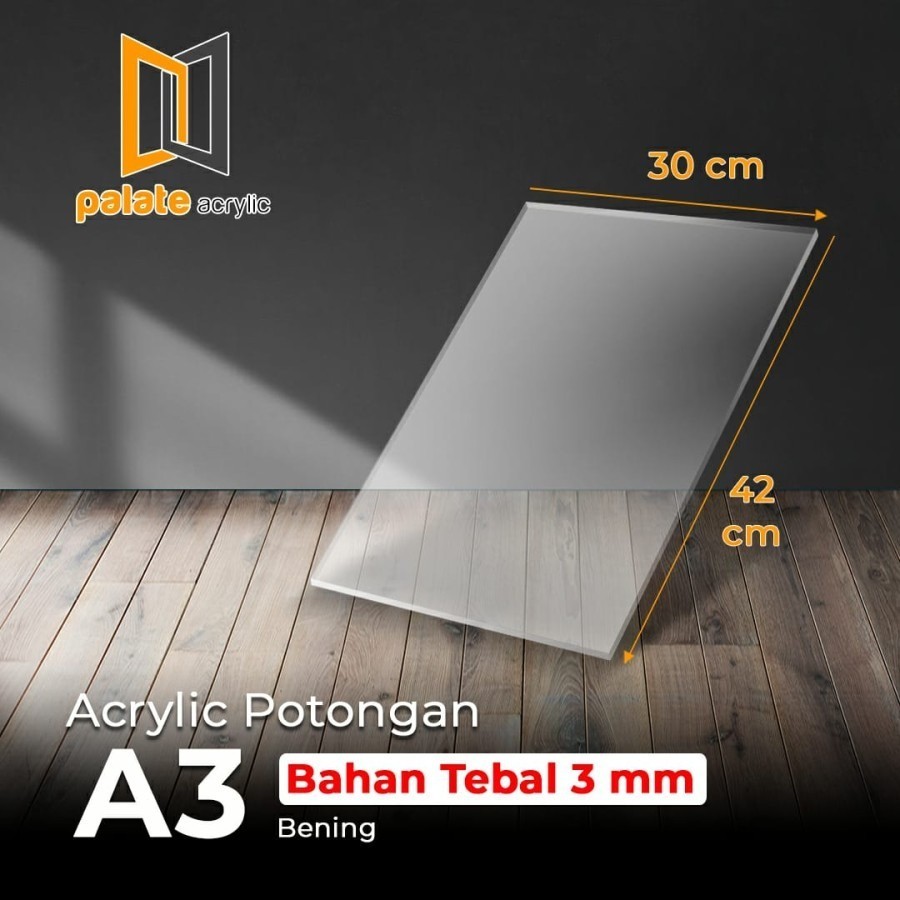 Jual AKRILIK POTONGAN A3 3MM / ACRYLIC A3 | Shopee Indonesia
