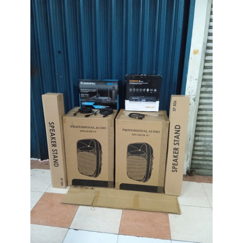 Jual paket sound system indor/outdor Baretone Max-15MB mixer Ashley ...