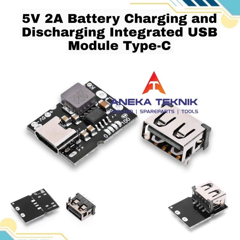 Jual 5V 2A Battery Charging and Discharging Integrated USB Module Type ...
