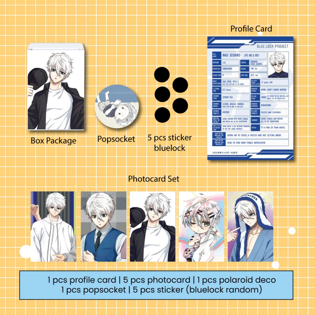 Jual Blue Lock Profile Photocard Sticker Bluelock | Shopee Indonesia