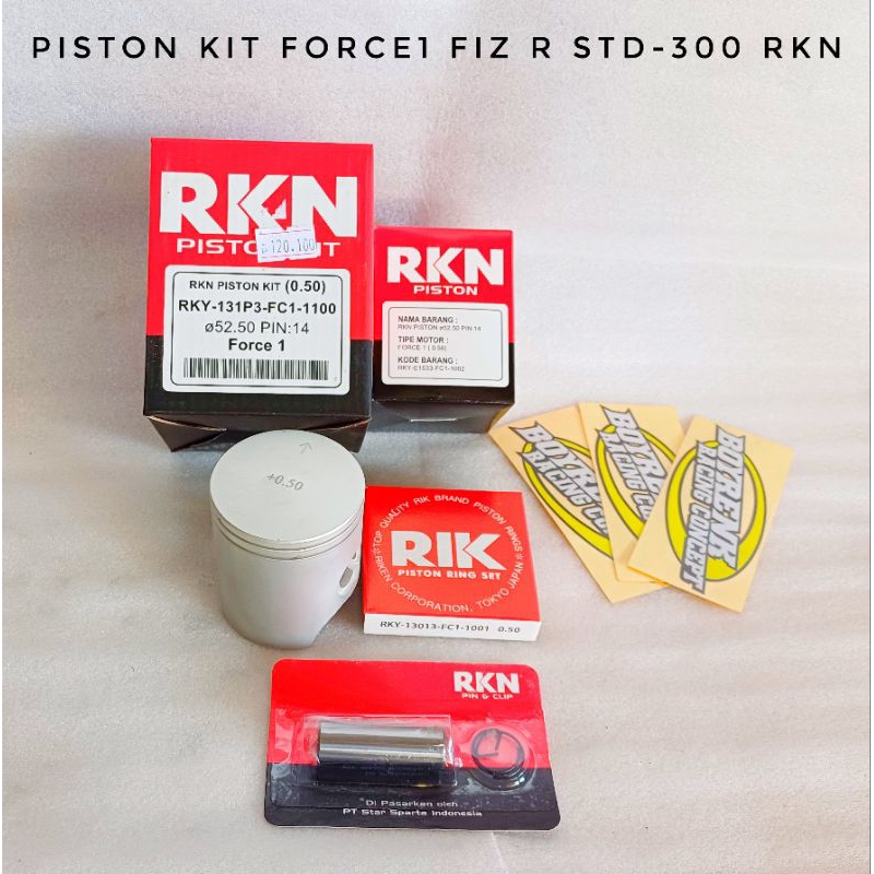 Jual PISTON KIT SEHER SET FIZ R FORCE 1 STD-300 RKN RIK RIKEN | Shopee ...