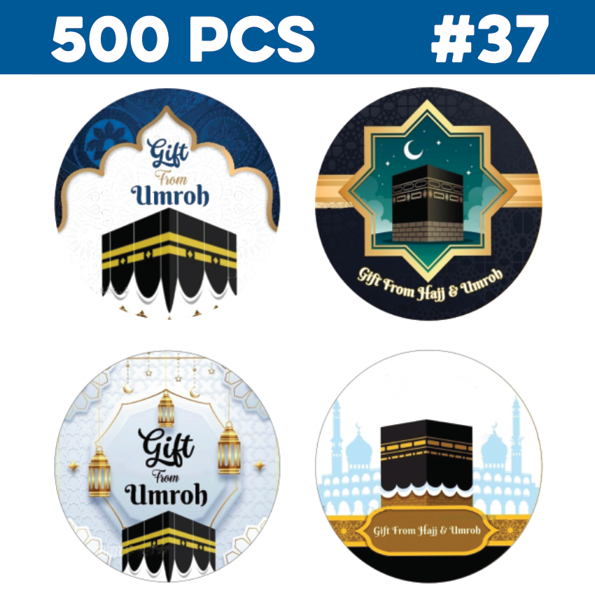 Jual 500 Pcs Stiker Lebaran Idul Fitri Ramadan Haji Umroh Sticker ...
