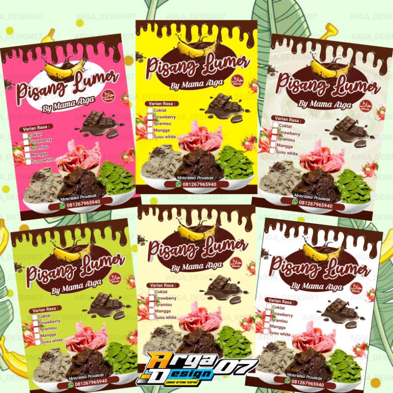 Jual Stiker Label Keripik Pisang Stiker Custom Glosy Mengkilap Tanpa
