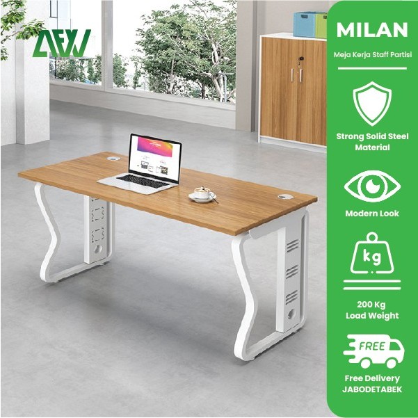Jual Meja Kerja Staff Partisi / Single Workbench Meja Kantor MILAN Desk ...