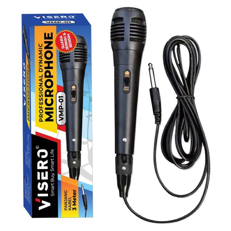 Jual MICROPHONE MIK MIX MIC KABEL VISERO VMP-01 MIC JACK BESAR SPEAKER ...