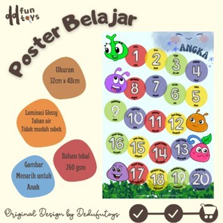 Jual POSTER ANGKA EDUKASI ANAK TK PAUD UNTUK BELAJAR MURAH BY ...