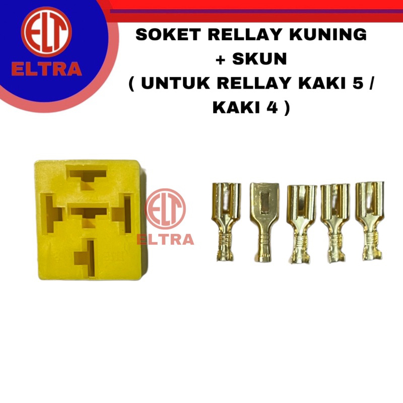 Jual Socket soket konektor connector rellay + skun wkun sekun 3555 5 ...
