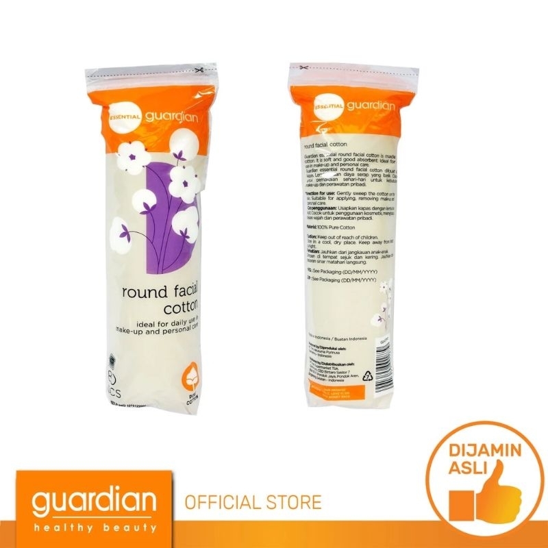 Jual Guardian essential round facial cotton 80s | Shopee Indonesia
