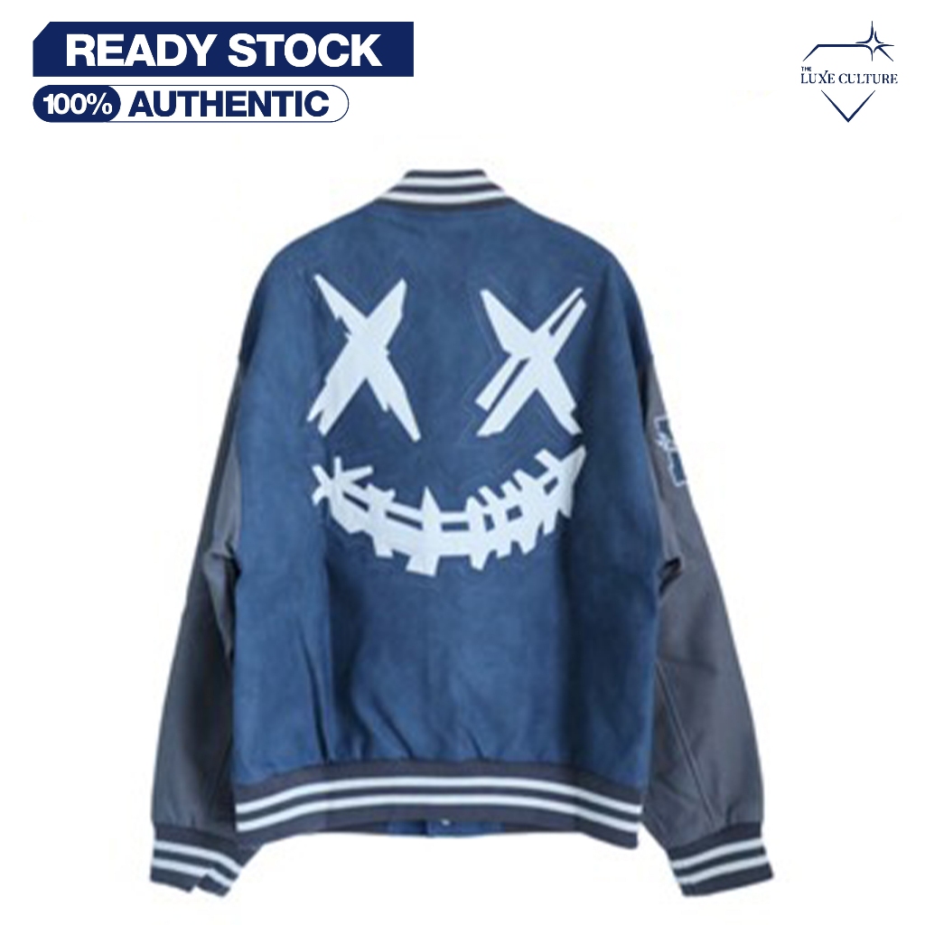 Jual Ricky Is Clown Joker Or Player Leather Grey Varsity Jacket / Jaket ...