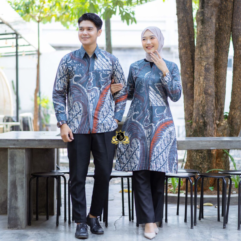 Jual Batik Couple Atasan Baju Batik Modern Set Pakaian Tradisional Tunik dan Kemeja | Shopee ...