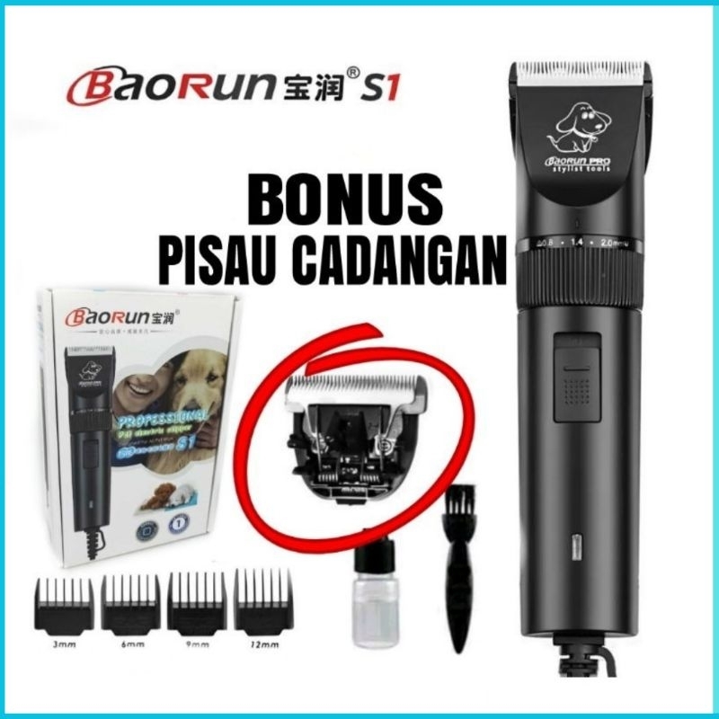 Jual COD BAORUN S1 PRO 100% ORI Alat cukur HEWAN ( Domba, Kambing, Anjing, dll ) Pet Hair ...