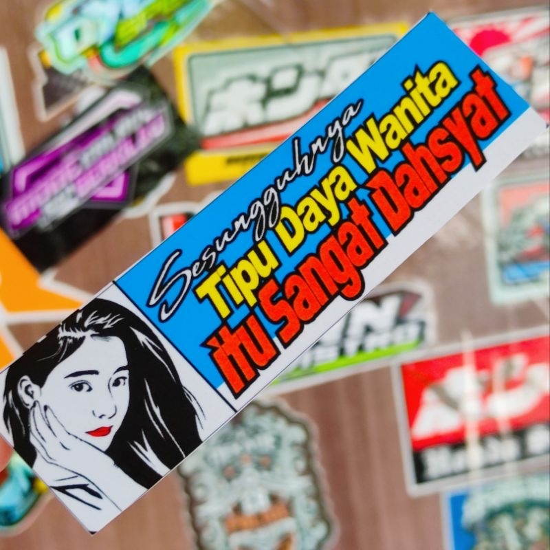 Jual (KOTAK) stiker kata kata / stiker sholawat / stiker racing viral ...