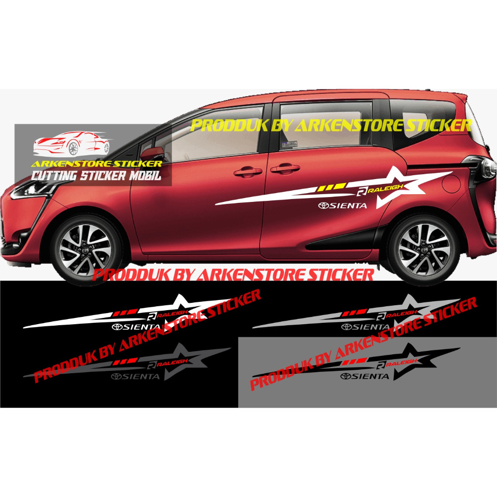 Jual sticker list mobil sienta cutting sticker list body samping mobil ...