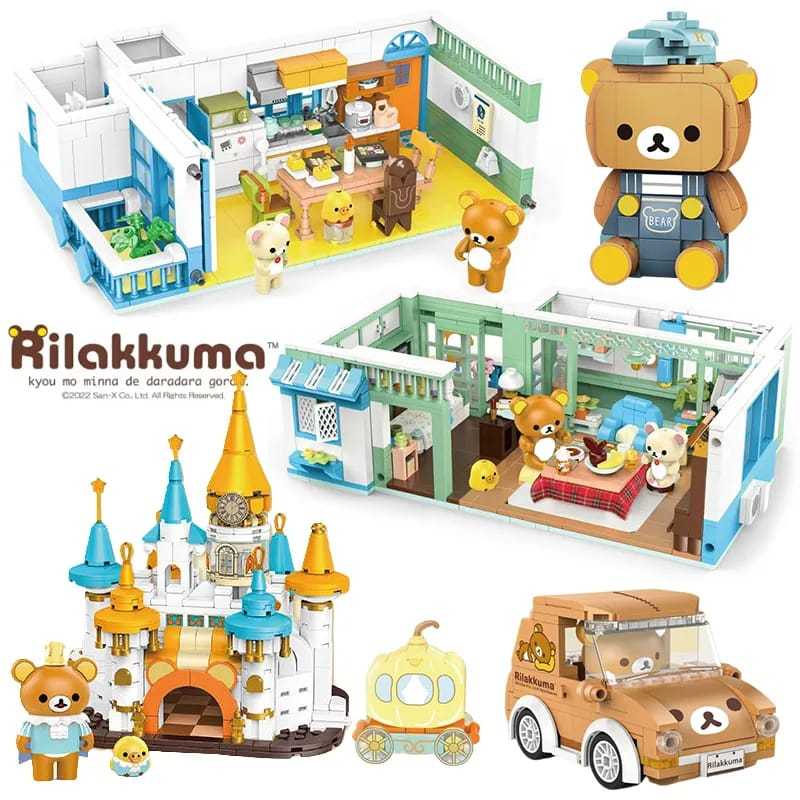 Jual INBRIXX Bricks Rilakkuma And Kaoru Bear Building Blocks Kitchen ...