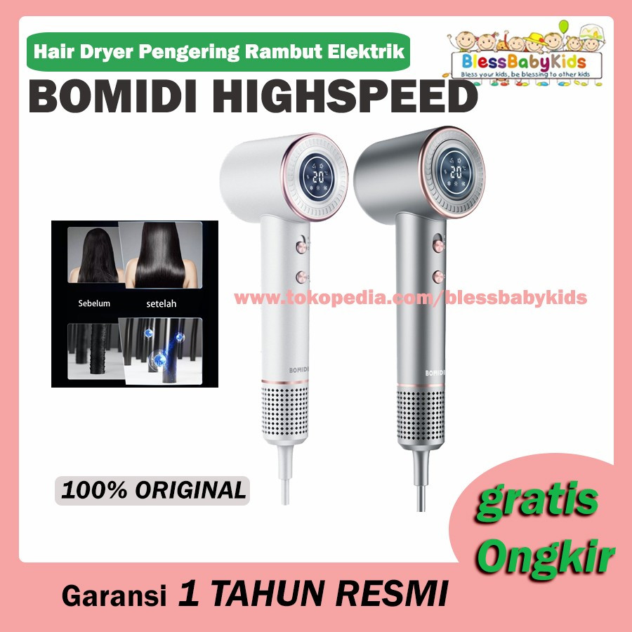 Jual Bomidi Hair Dryer Pengering Rambut Elektrik 1600W High Speed Dry ...