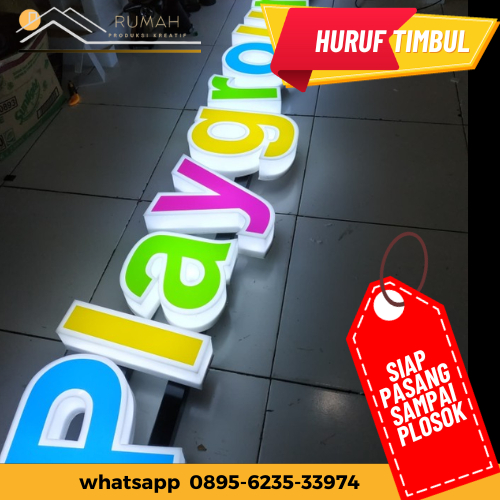Jual HURUF TIMBUL FULL AKRILIK LED FULL COLOR NAMA USAHA | TOKO | RESTO ...