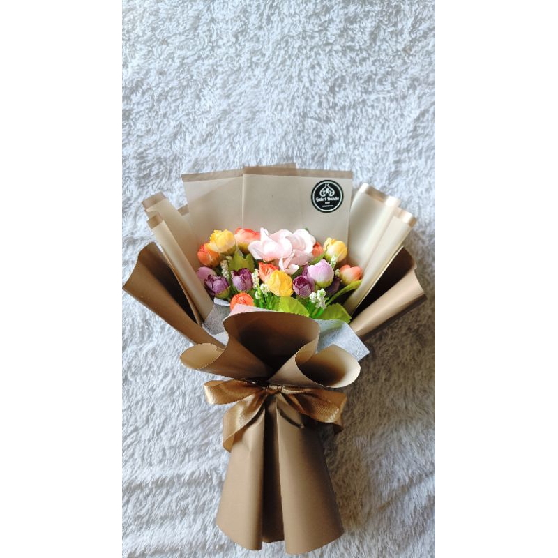 Jual TAWAFA - Buket Mawar Aster / Bunga palsu / Bunga Plastik / Buket ...
