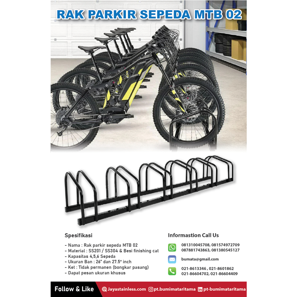 Jual RAK PARKIR SEPEDA MTB 02 (6 SEPEDA) | Shopee Indonesia