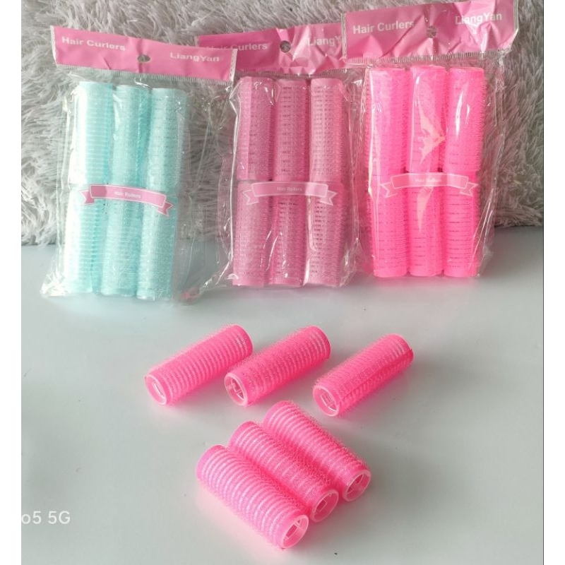 Jual Roll rambut tempel isi 6pcs / roll rambut murah | Shopee Indonesia