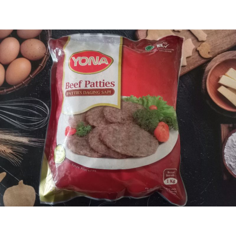 Jual YONA beef patties 1kg isi 20 | Shopee Indonesia