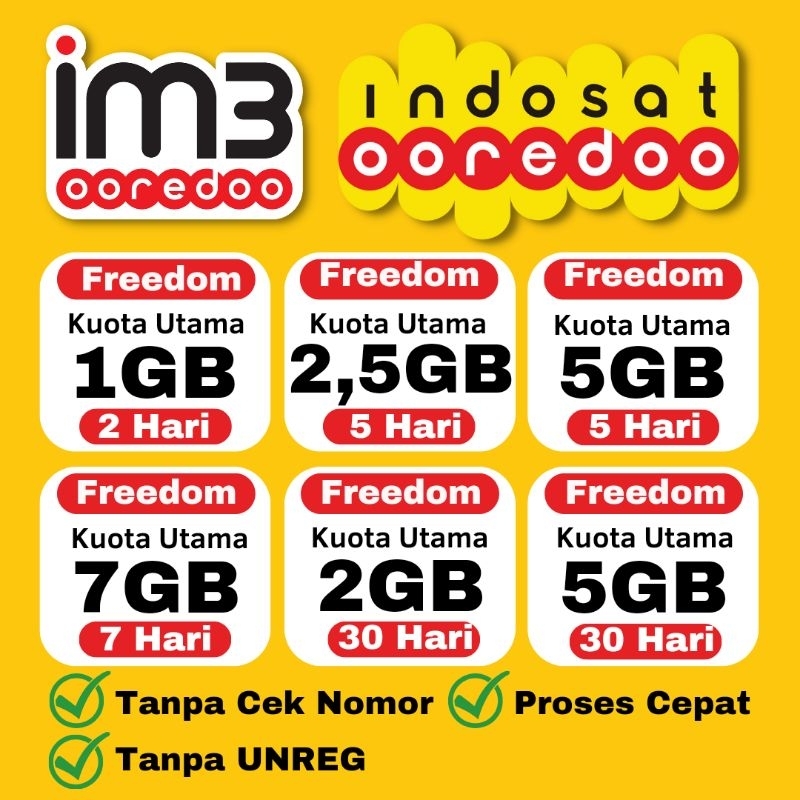 Jual KUOTA INDOSAT IM3 PAKET DATA HARIAN FULL 24 JAM MURAH | Shopee ...
