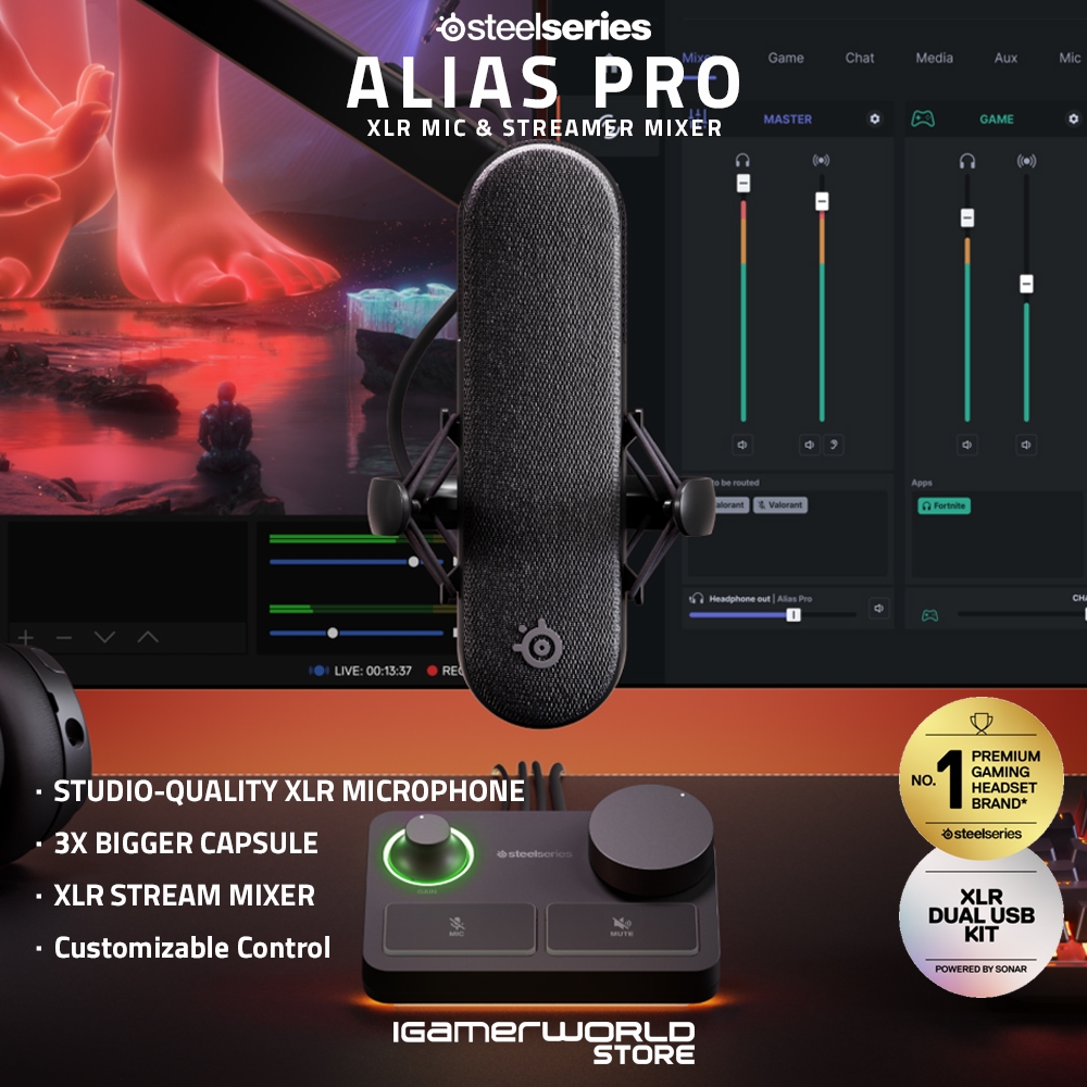 Jual Steelseries Alias Pro XLR Pro Gaming Microphone | Shopee Indonesia