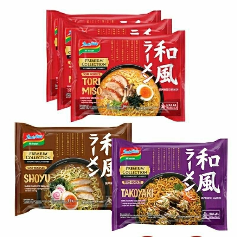 Jual Indomie Ramen Series Indomie Mie Instan Ramen Takoyaki Tori Miso Shoyu Tori Kara Premium