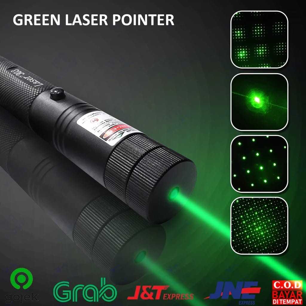 Jual GREEN LASER POINTER 303 - LASER HIJAU - CHARGER | Shopee Indonesia