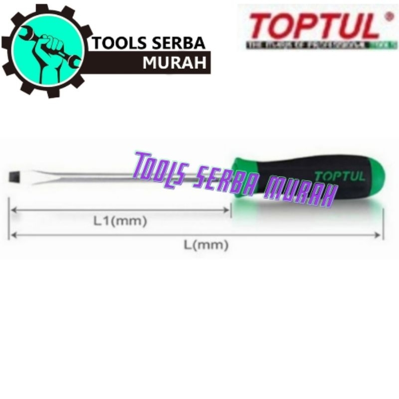 Jual Slotted Anti-Slip Screwdrivers Toptul FAAB0818 Obeng ...