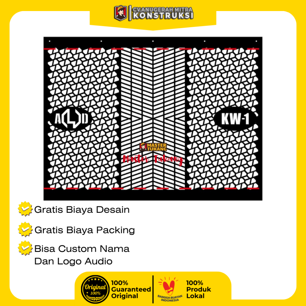 Jual Grill Sound Tutup Ram Speaker Box Speaker 6 inch Line Array SIngle ...