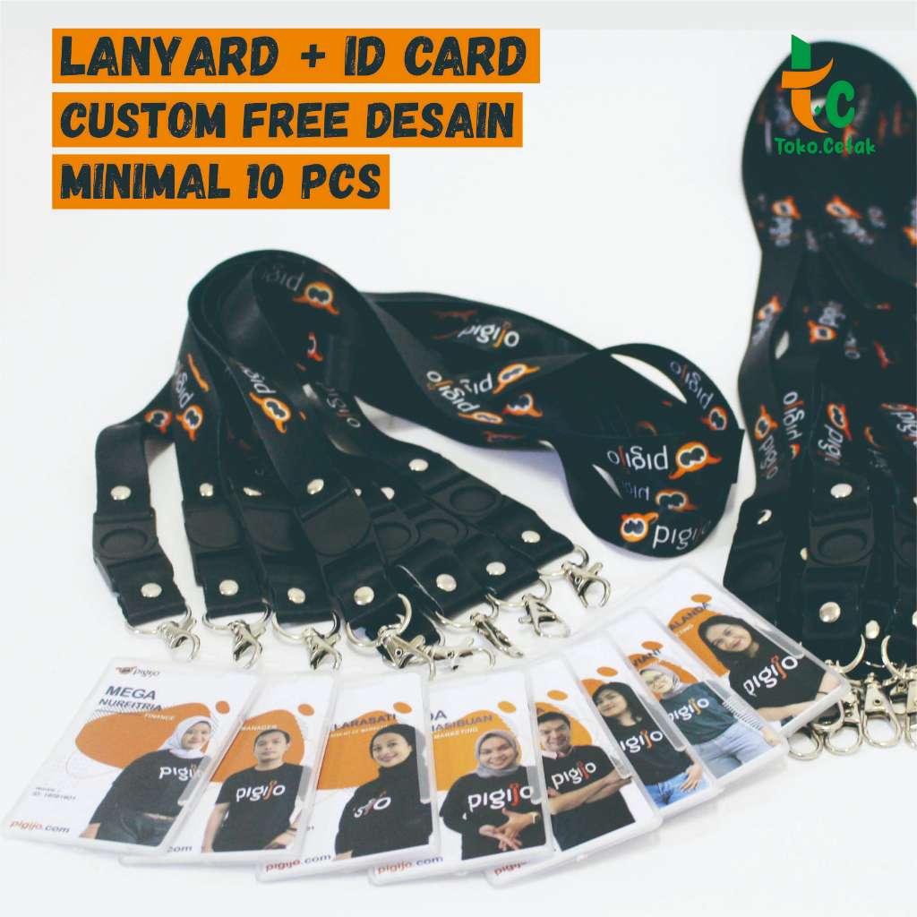 Jual Full Set Tali Lanyard + Id Card + Frame id card Custom Minimal ...