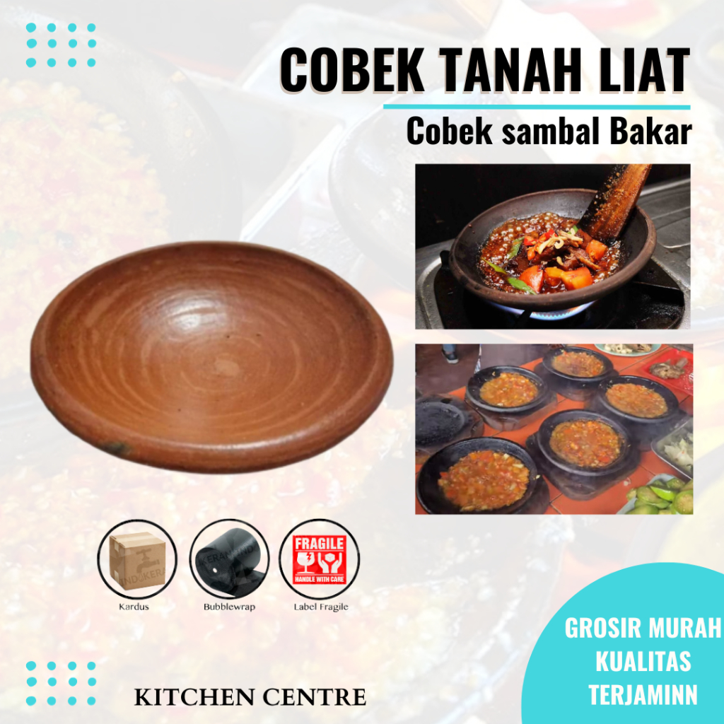Jual Cobek Tanah Liat Tradisional Coet Tanah Liat Cowet Wadah Tahu Gejrot Ukuran 14/18/21/23 cm ...