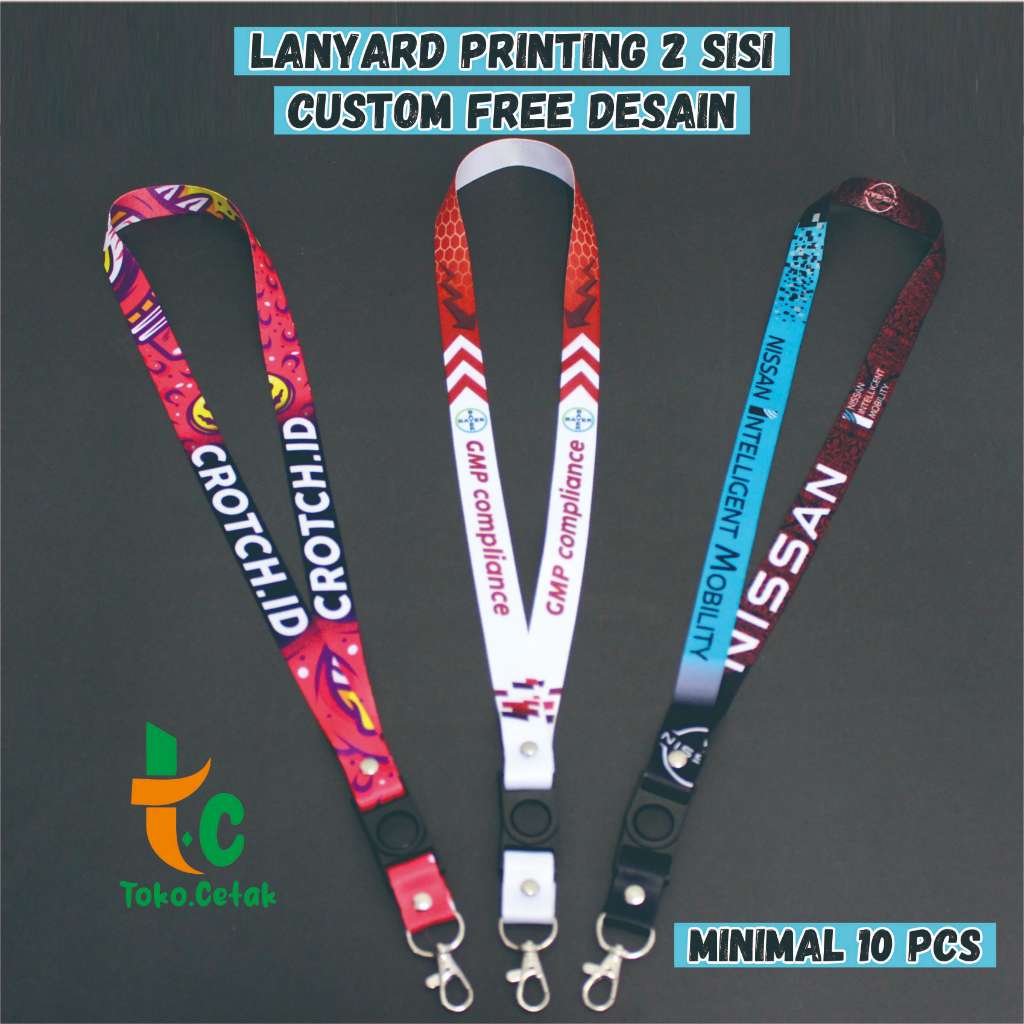 Jual Tali Lanyard 2 sisi 2 cm Cetak Digital Printing Full Color Custom ...