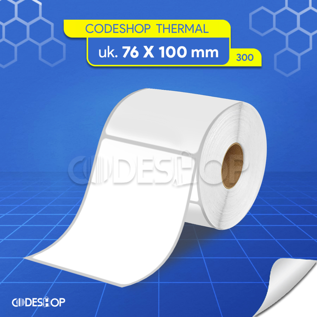 Jual Stiker Label Termal 76 x 100 / 76x100 mm / 76x100mm / 7,6x10 cm ...