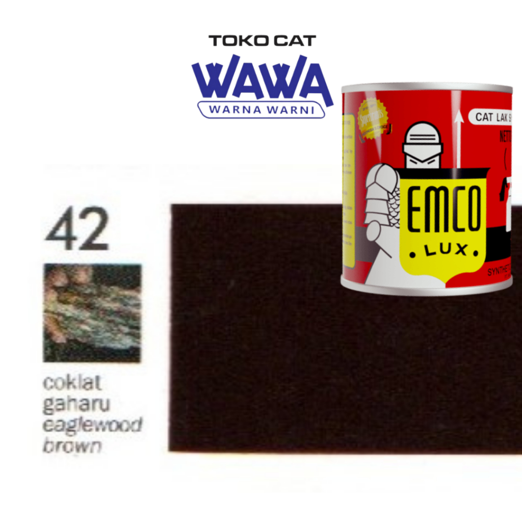 Jual Emco Lux cat kayu dan besi sintetis COKLAT GAHARU 42__ 1kg ...