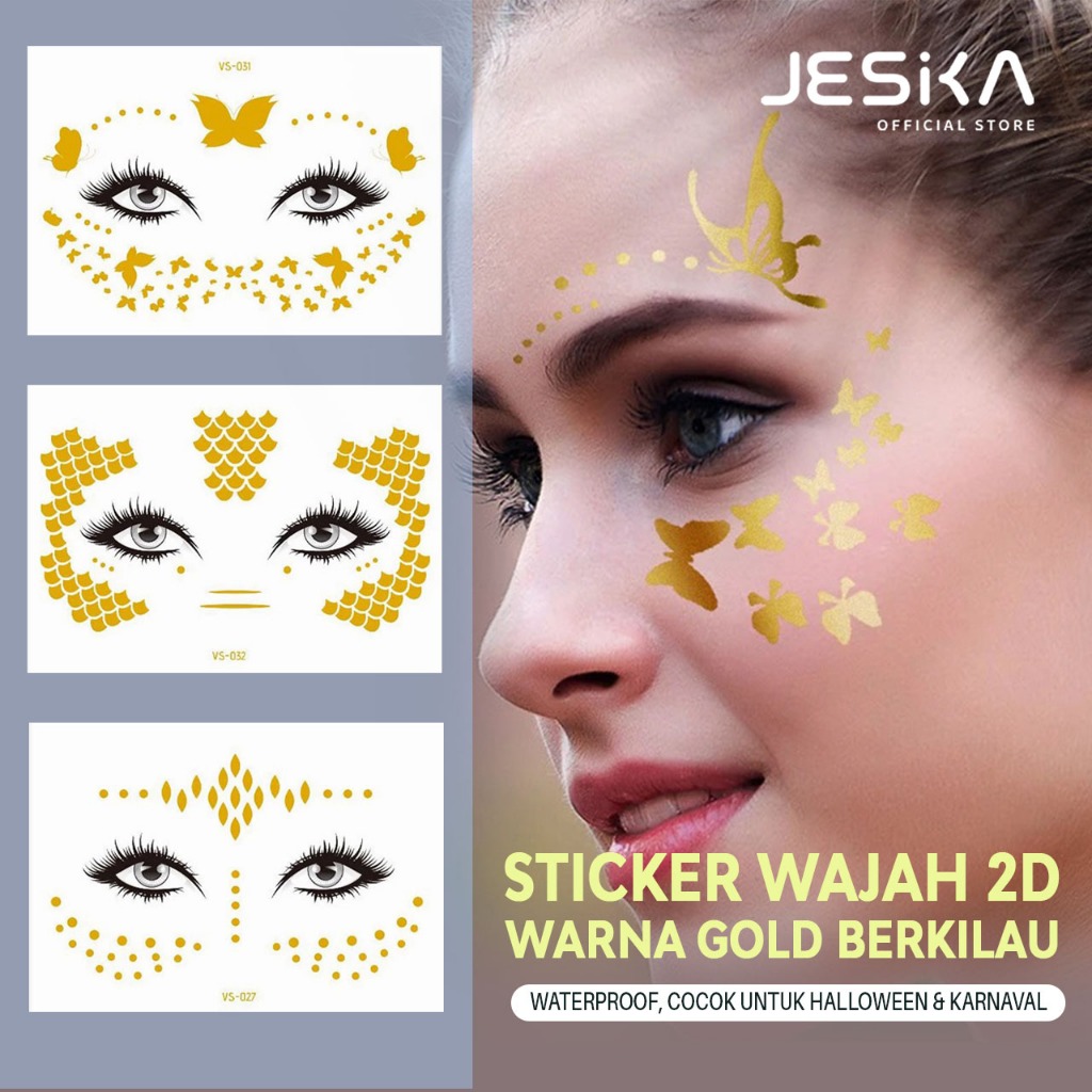 Jual Sticker wajah tattoo make up halloween buat karnaval konser ...