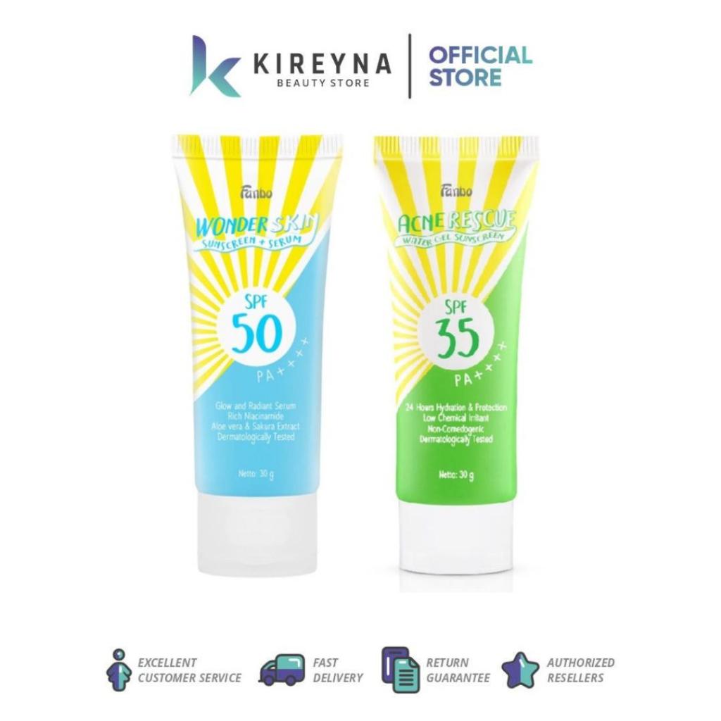 Jual Fanbo Wonder Skin Sunscreen + Serum SPF 50 PA+++ | Fanbo Acne ...