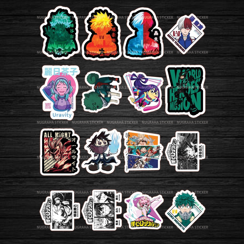 Jual 528 PCS Sticker Boku no Hero Academia - Sticker My Hero Academia ...