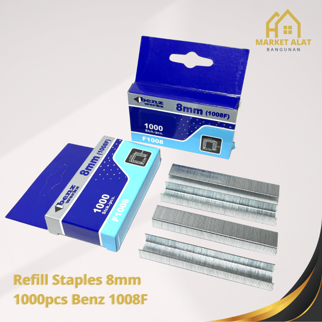 Jual Isi Refill Staples 8mm 1000pcs Benz 1008F / Isi Refil Hekter ...