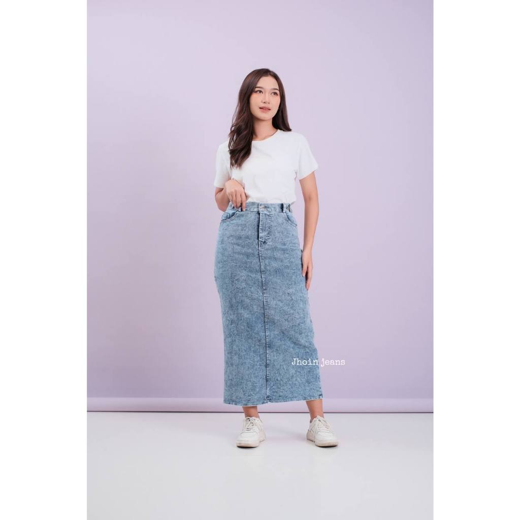 Jual Highwaist Rok Jeans - Rok Denim - Rok Jeans Skirt Theana | Shopee ...