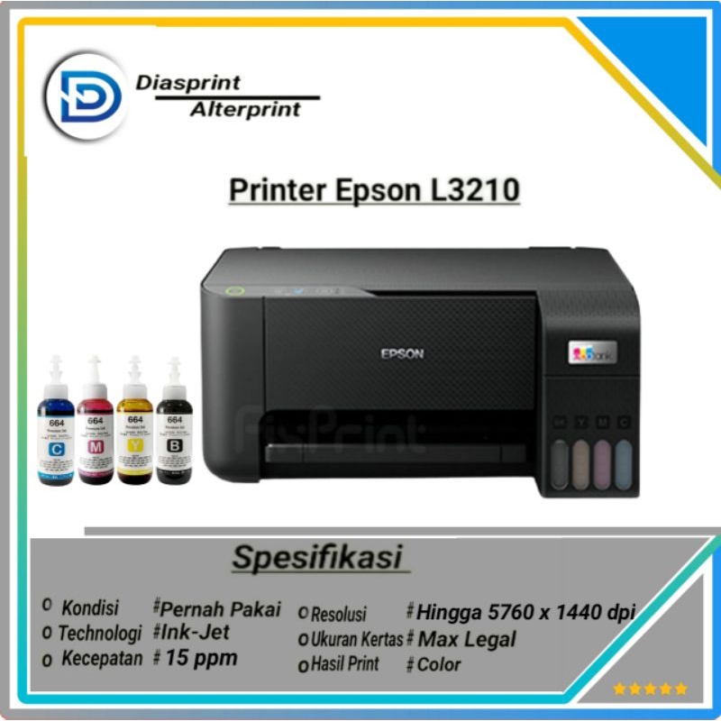 Jual Epson EcoTank L3210 A4 All-in-One | Shopee Indonesia