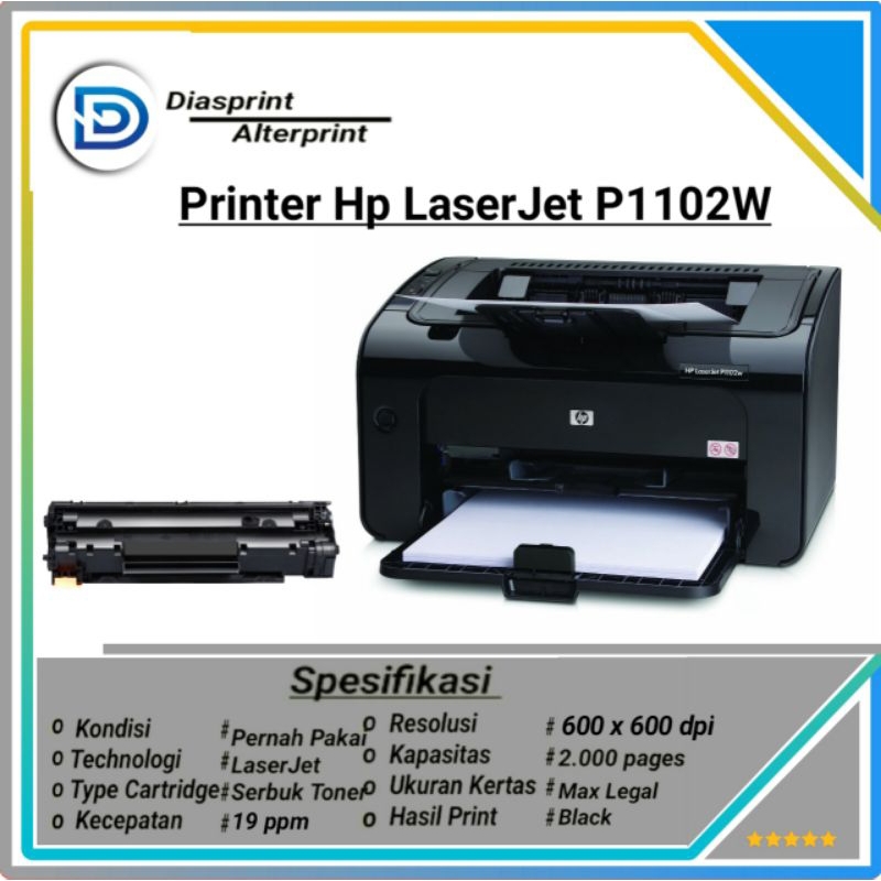 Jual Printer Hp LaserJet P1102W(WiFi) | Shopee Indonesia