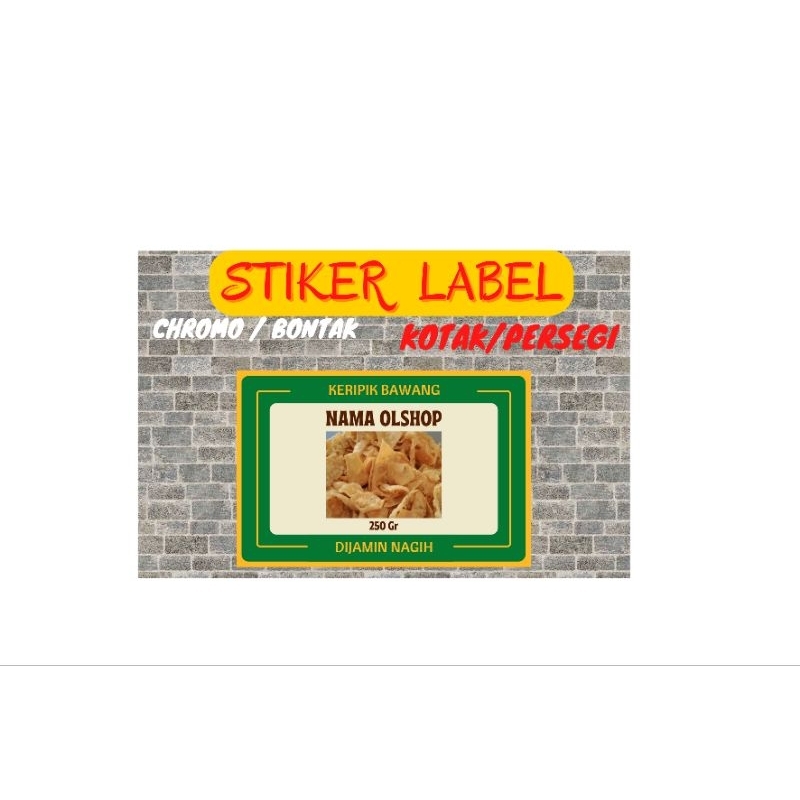 Jual Cetak Stiker Label Petak Kemasan Produk Custom | Shopee Indonesia