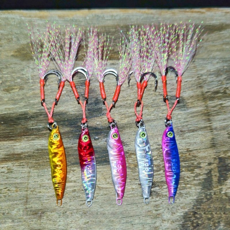 Jual [COD] Lengkap Hook Micro jig 10 15 gram copy exodus metal jig ...