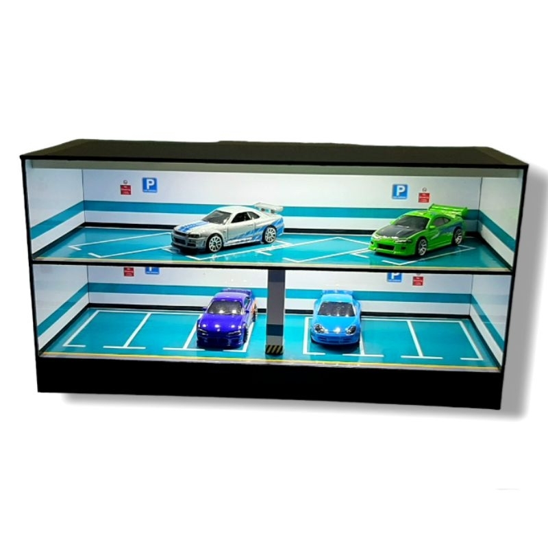 Jual Diorama parkiran hot wheels 2 tingkat basement diecast skala 64 ...
