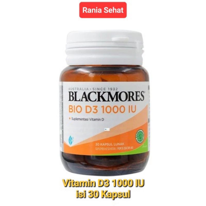 Jual Blackmores Bio D3 1000 IU isi 30 Kapsul Lunak - Vitamin D3 1000 IU ...
