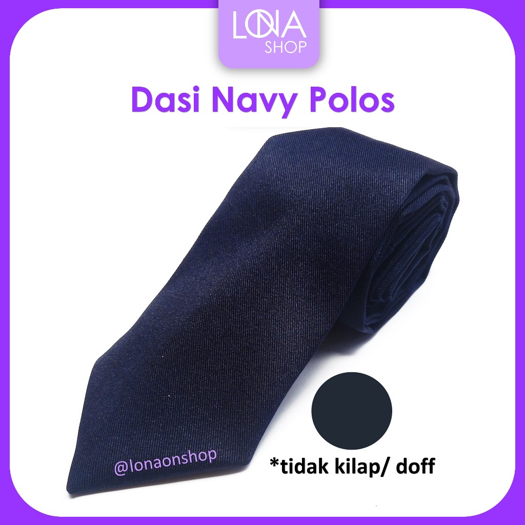 Jual Dasi Polos Navy / Biru Dongker Tidak Kilap / Doff | Shopee Indonesia