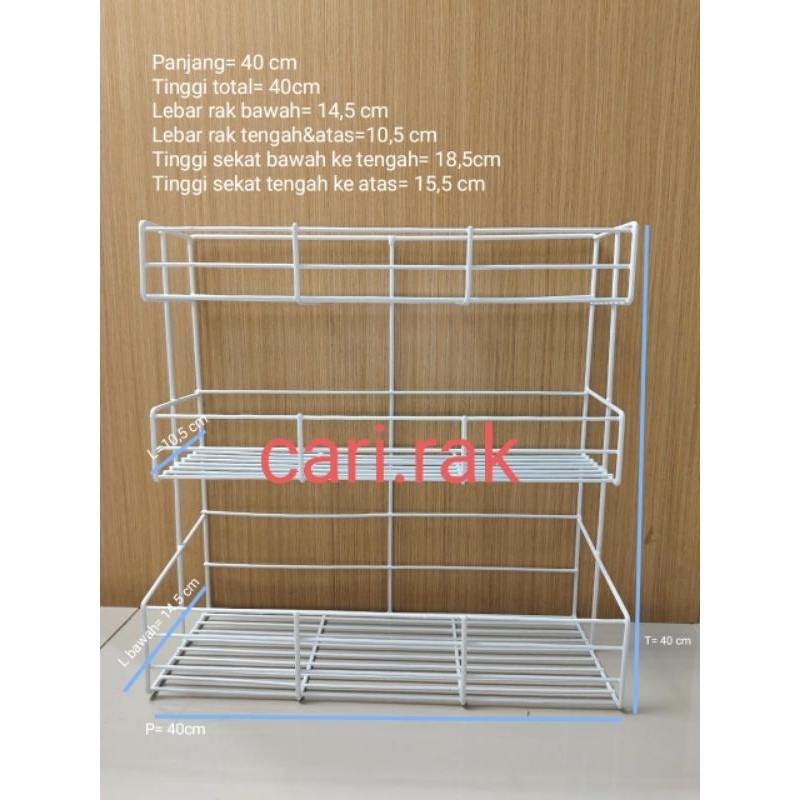 Jual Rak Bumbu 3 susun / Rak Dapur / Rak Serbaguna 3 Susun Type SERUNI ...