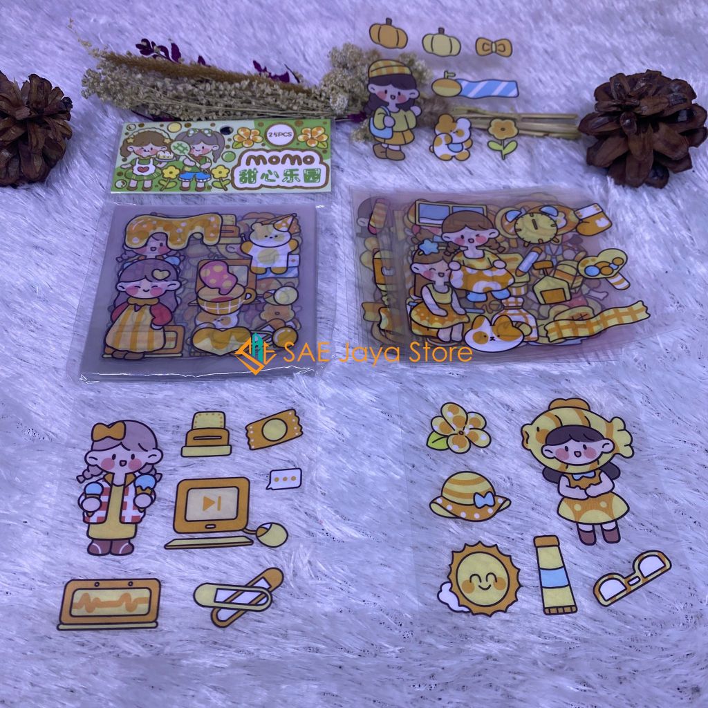 Jual (25 & 20 LEMBAR) SAE - STICKER TEMPEL LUCU KARAKTER SANRIO MOMO ...