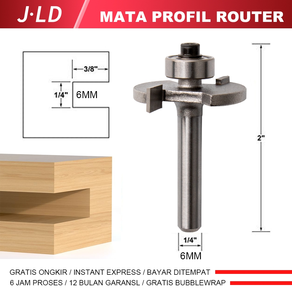 Jual JLD 6mm mata Router Mata Profil Router Bit Timmer Bit sambungan ...